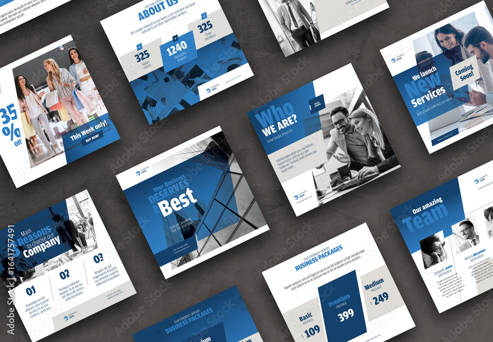 Business Consulting Social Media Post Layout Template Stock Template ...