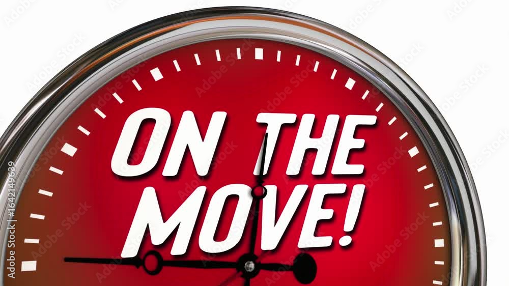 On the Move Clock Forward Progress Time Movement 3d Animation Stock ビデオ ...