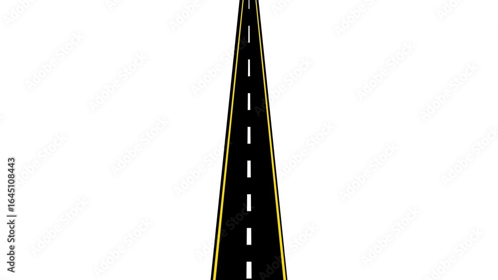 Vidéo Stock Highway road animation top view with moving lines, road ...