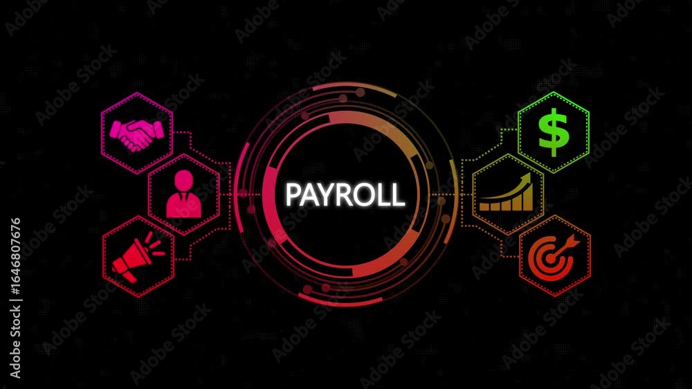 Video „Animated payroll process illustration featuring, and business ...