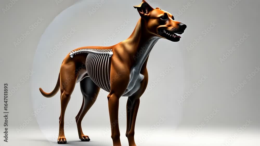 Dog anatomy, Muscle structure, Bone alignment. Skeletal health. Muscles ...