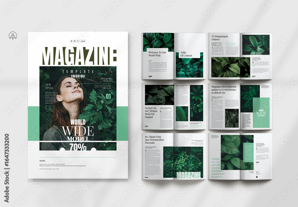 World Wide Magazine Template Stock Template | Adobe Stock