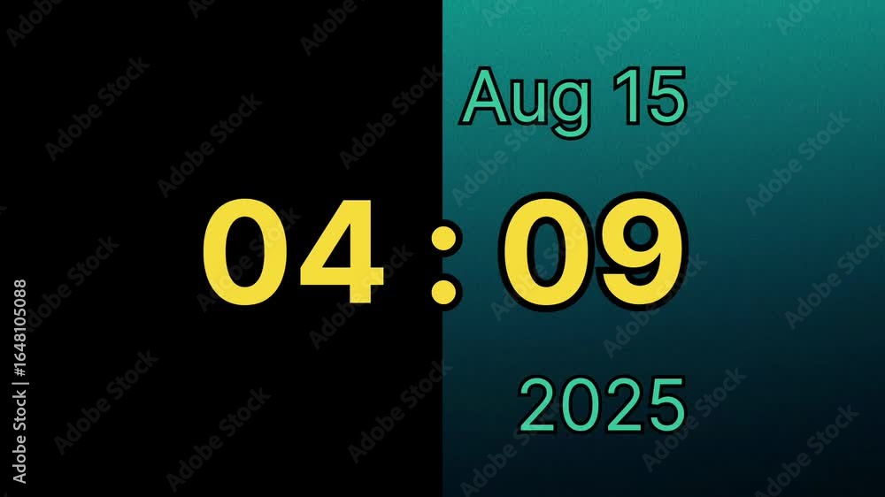 Concept of the present moment with a modern clock showing the current ...