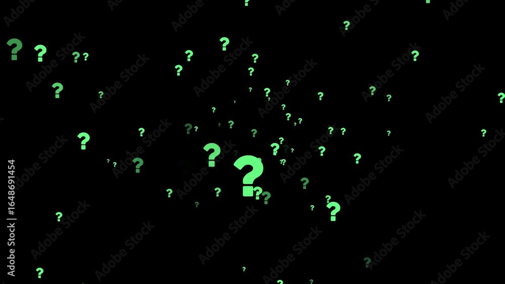 Video Stock glowing question mark floating animation, quiz game ...