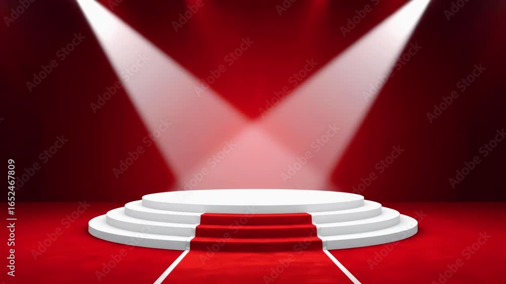 Dynamic red background with white accents, ideal for presentations and ...