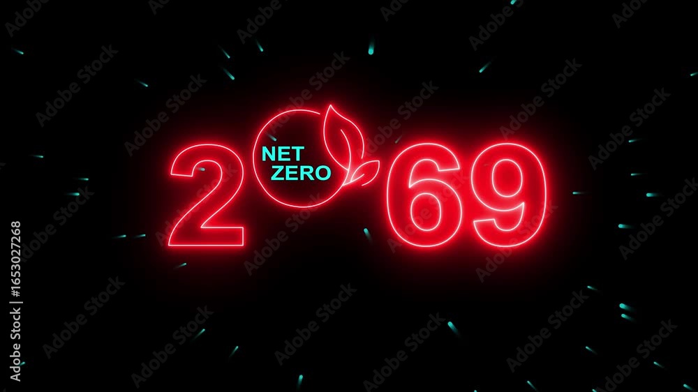 Net zero emission and carbon neutral concept with Net zero icons and ...