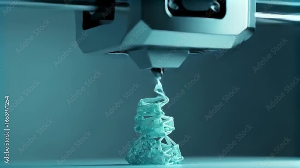 3D Printing in Action Innovative Additive Manufacturing Stock ビデオ ...