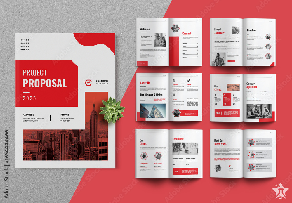 Project Proposal Brochure Stock Template | Adobe Stock