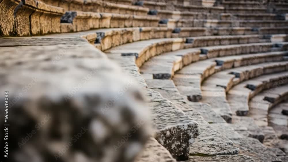 Ancient Roman Amphitheater Ruins in Close-Up - A Glimpse into History ...