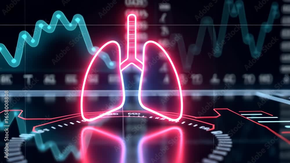 Lungs, respiratory health, pulmonary function. Organ vitality. Bronchi ...