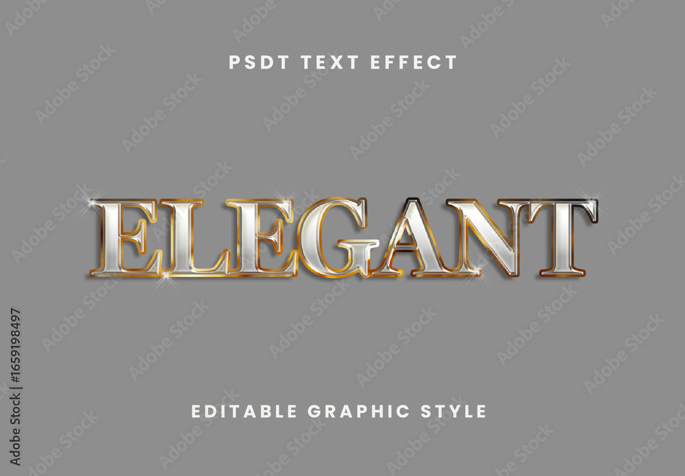 Silver And Gold Expensive Font Luxury Classic Glossy Text Effect Stock ...