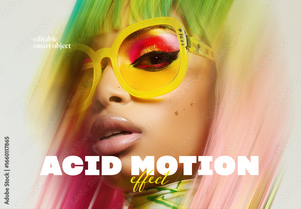 Acid Motion Photo Effect Stock Template | Adobe Stock