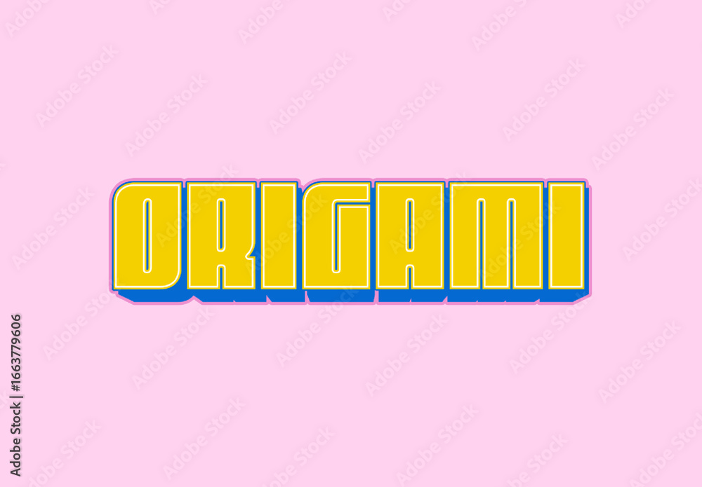 Yellow And Blue Japan Font Asian Retro Block Bold Text Effect Stock ...