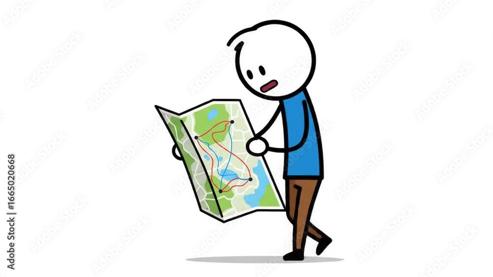 Stick Figure Navigates with a Map: An Animated Journey of Discovery and ...