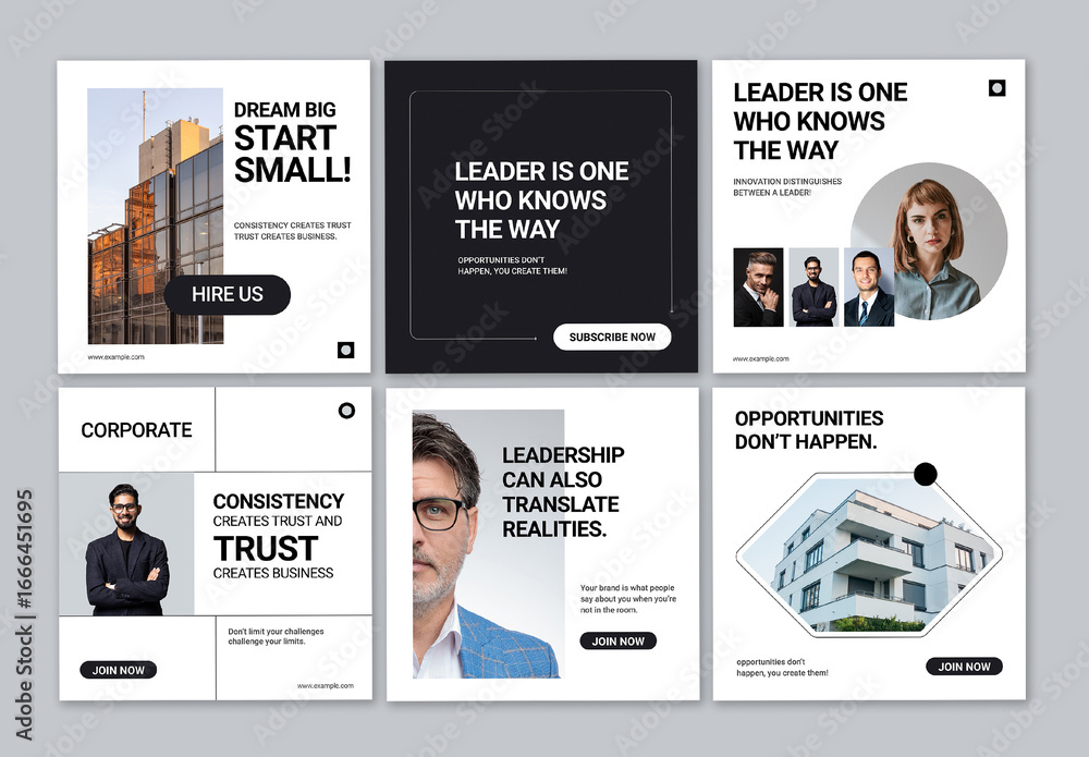 Minimal Social Medial Post Design for Corporate Brands Stock Template ...