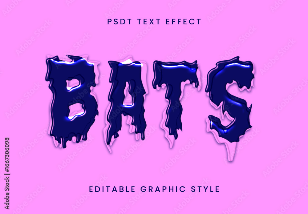 Purple Drip Glossy Font Horror Liquid Melting Text Effect Stock ...