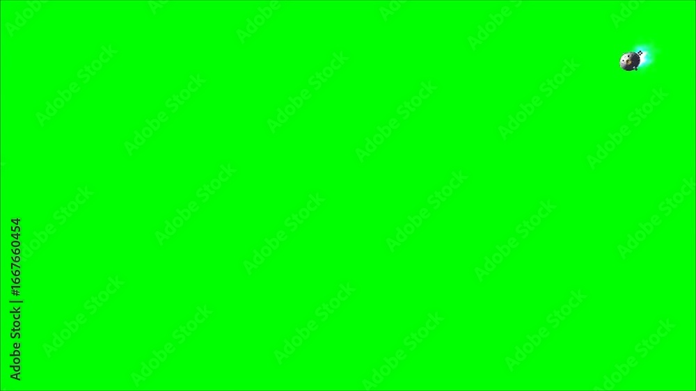 Apollo Command Module Floating Through Space – Green Screen Background ...