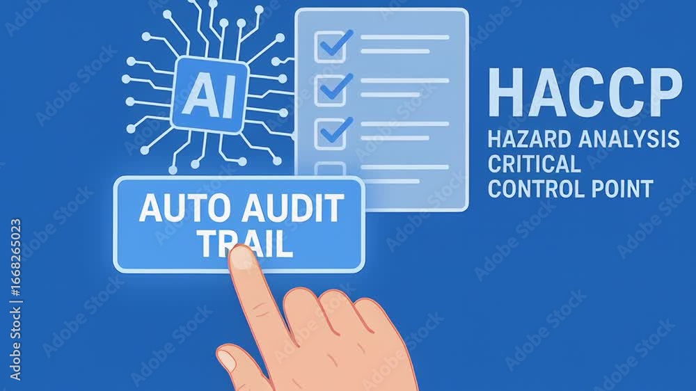 Vidéo Stock Haccp hazard analysis critical control point process with ...