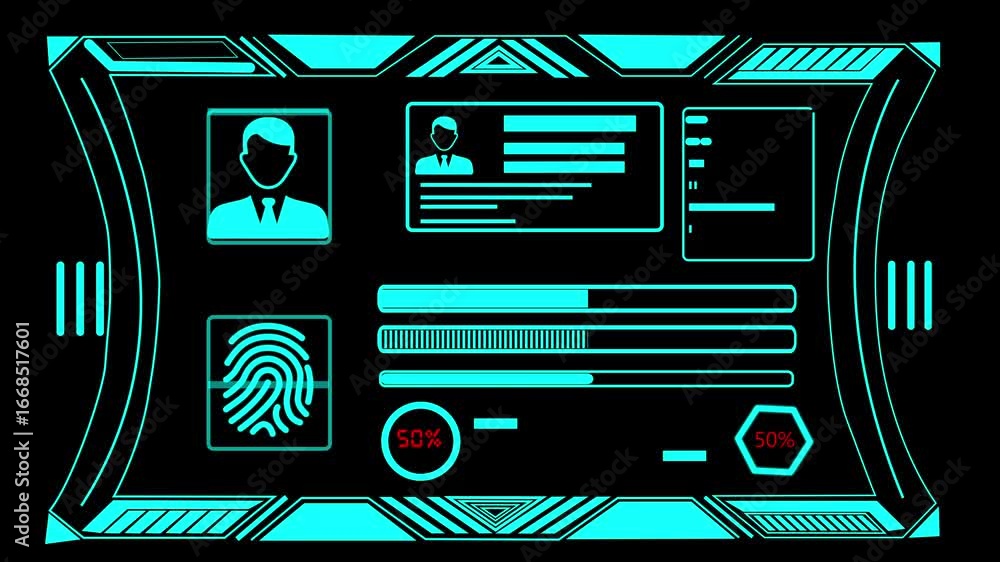 Human Body Analysis HUD with Digital Biometrics. High-tech health ...