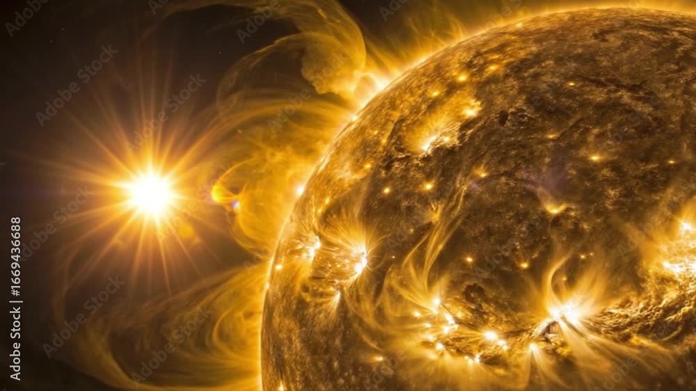Stunning Solar Flare Sun Energy Cosmic Power Star Burst Celestial Event ...