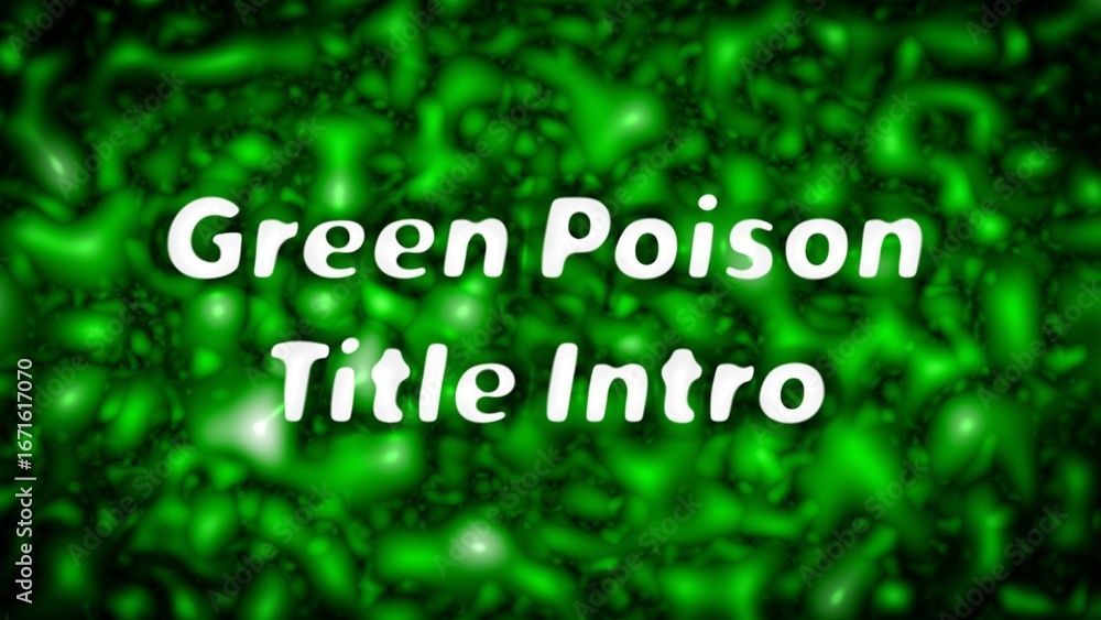 Green Poison Venom Title Intro Stock Template | Adobe Stock