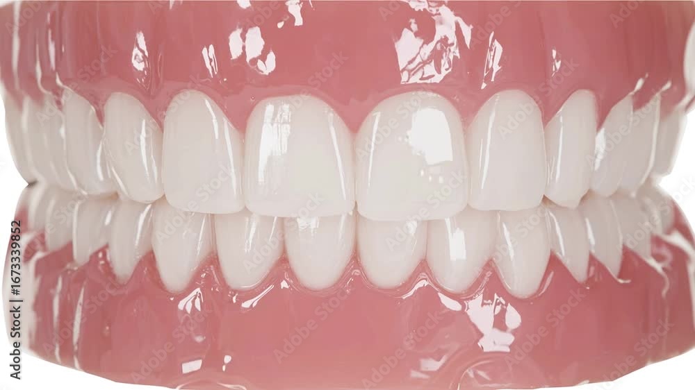 Video Stock Human teeth anatomy, 3d dental model of upper and lower jaw ...