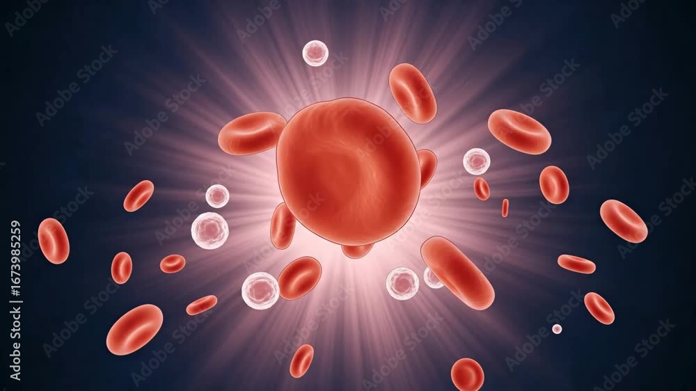 Abnormal Red Blood Cell Size and Shape - Microscopic animation showing ...