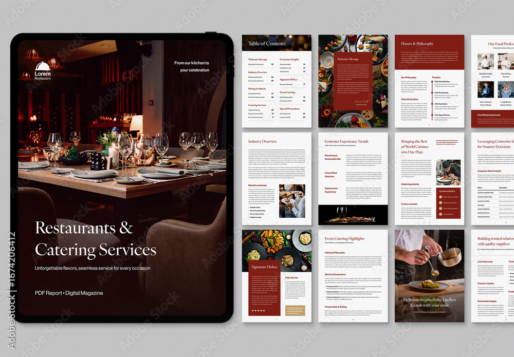 Hospitality Business Brochure Template & Digital Magazine for Industry ...