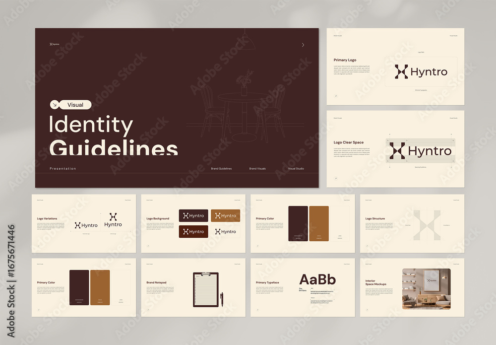 Modern and Clean Interior Brand Visual Identity Guidelines Presentation ...