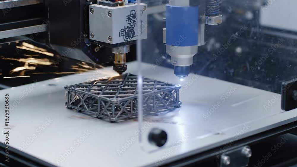 Hybrid additive manufacturing machine using laser and deposition heads ...