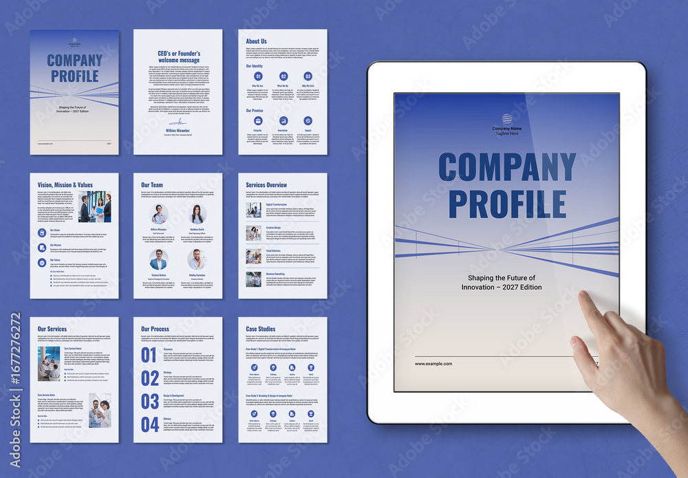Company Profile Ebook for Businesses Stock Template | Adobe Stock