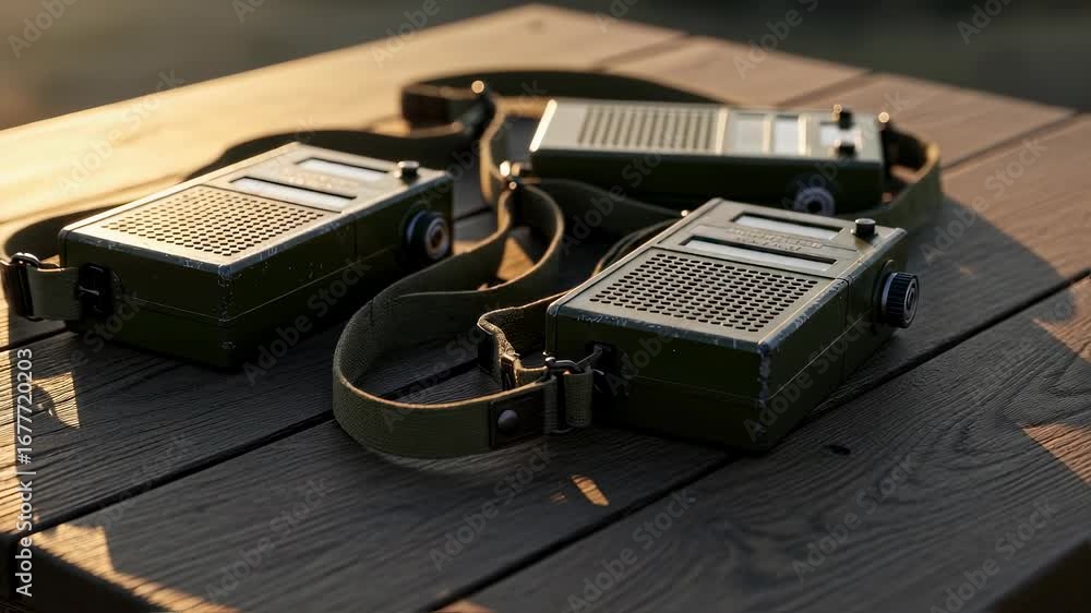 Military walkie talkie radios for communication and strategy. Combat ...