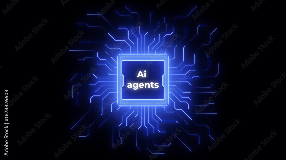 ai agents with icons - businessman working with virtual reality at ...