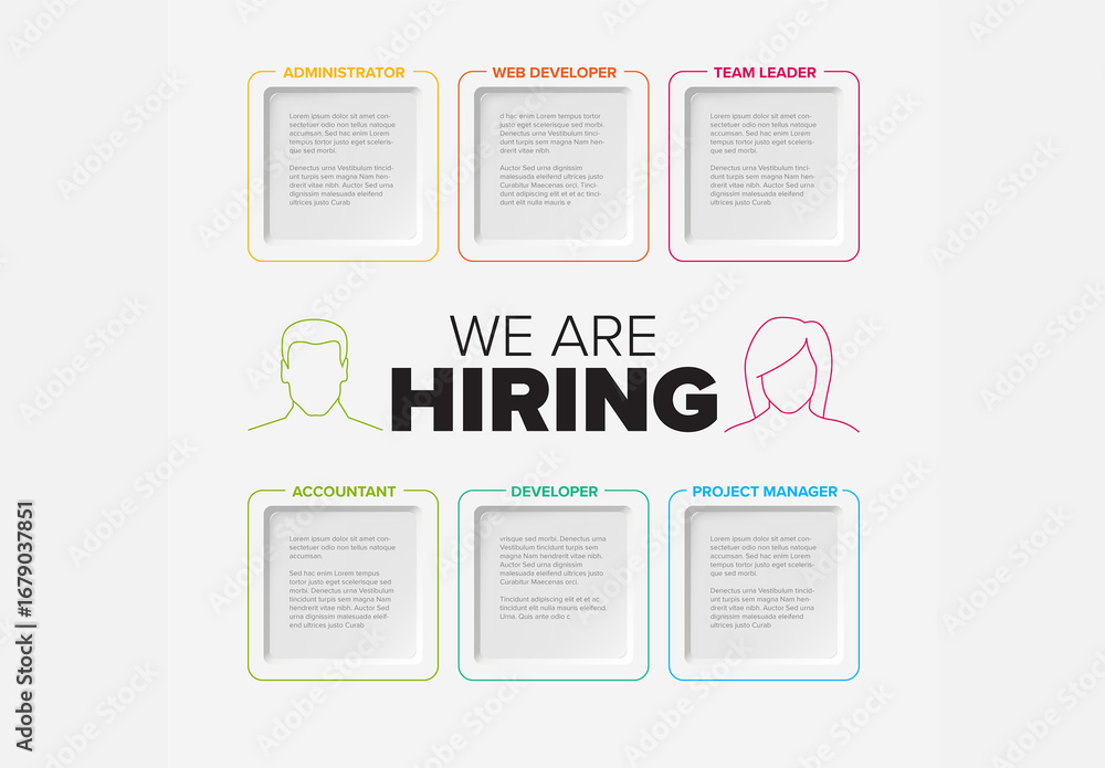 We are Hiring Banner flyer or social media status template with Job ...