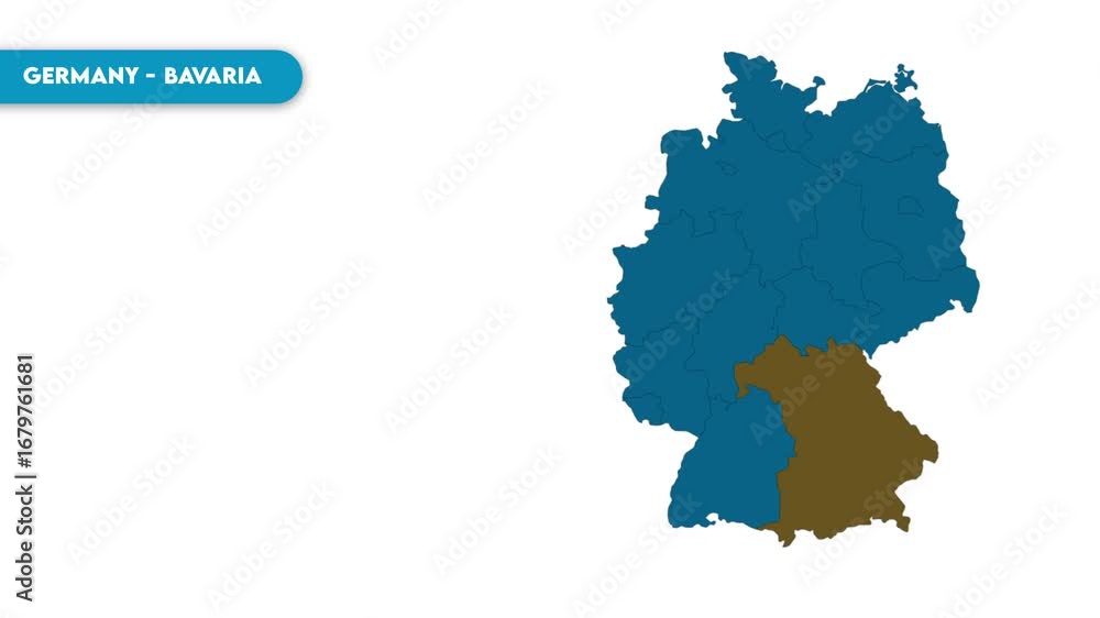 Bavaria Map Video, Germany map, Political Map of Germany, national flag ...