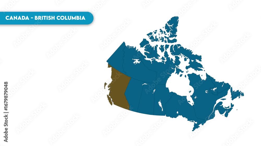 British Columbia Map Video, Canada map, Political Map of Canada ...