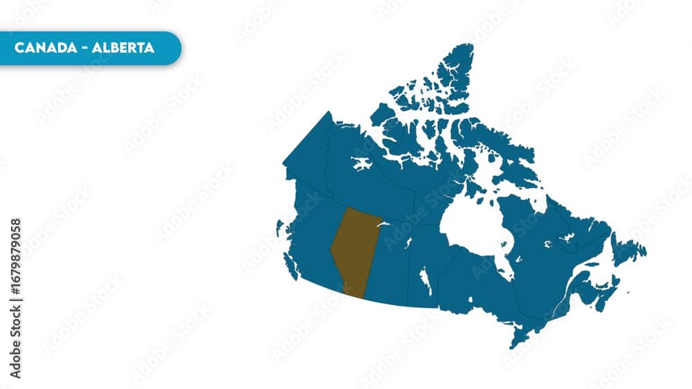 Alberta Map Video, Canada map, Political Map of Canada, national flag ...