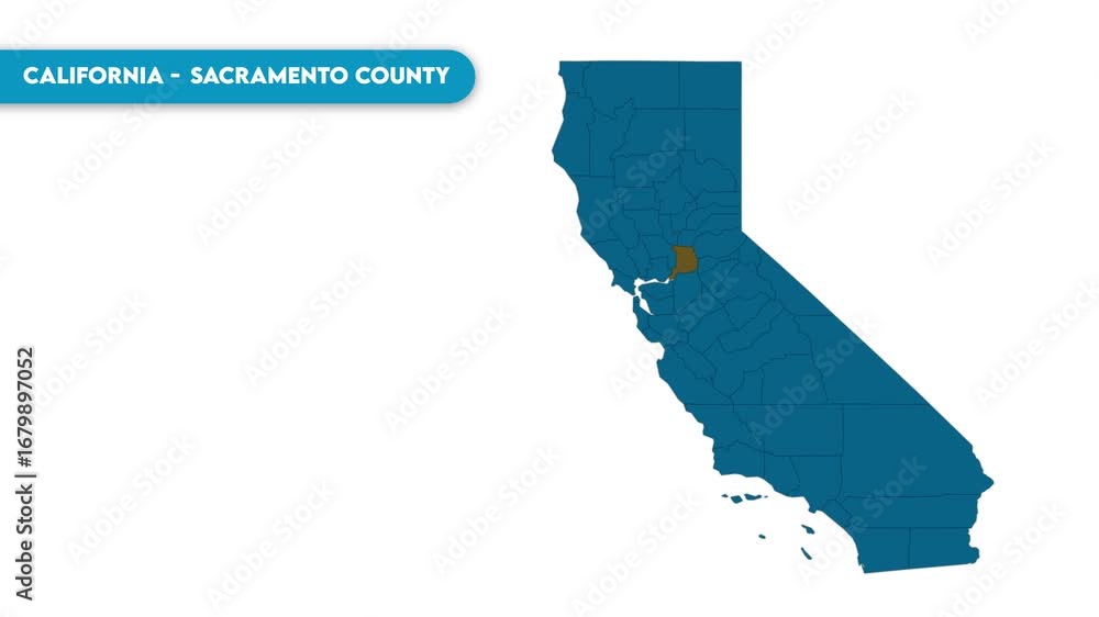 Sacramento County Map Video, California map, Political Map of ...
