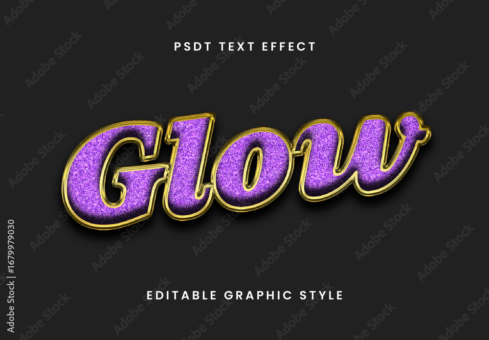 Gold And Purple Glitter Font Glow Sparkle Shine Text Effect Stock ...