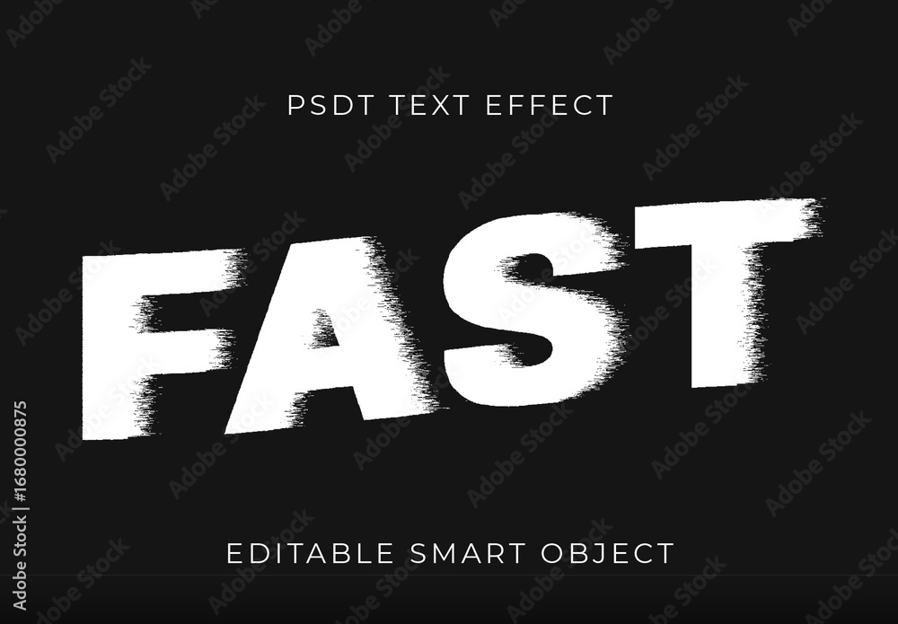 Black And White Speed Font Brush Fast Motion Text Effect Stock Template ...