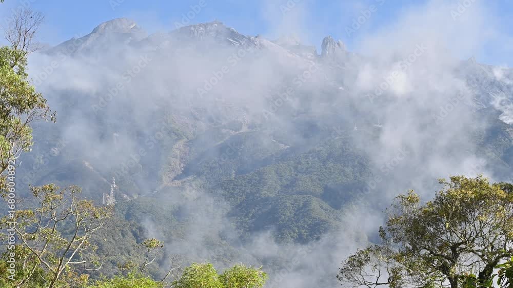 Mt.Kinabalu the highest mountains in Malaysia seen from Kinabalu Park ...