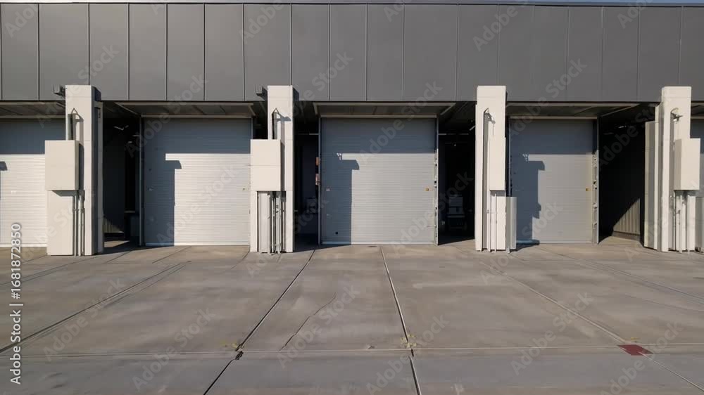 Industrial Facility Loading Docks Numerous Multiple loading docks with ...