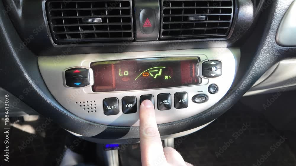 climate control in a car. analog instruments in a car. climate control ...