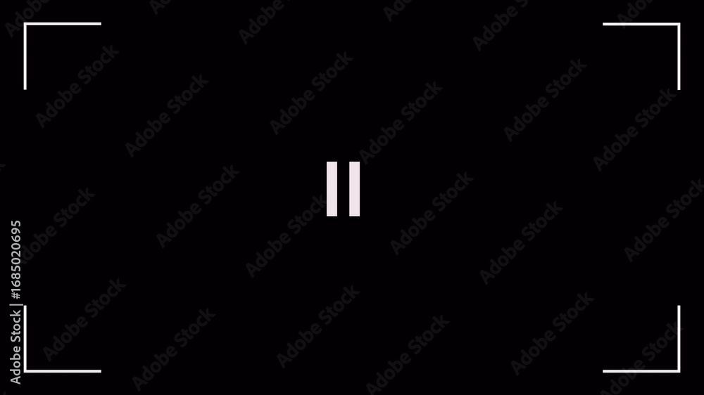 Video icon set animation. video pause, click, with timer Stock Video ...