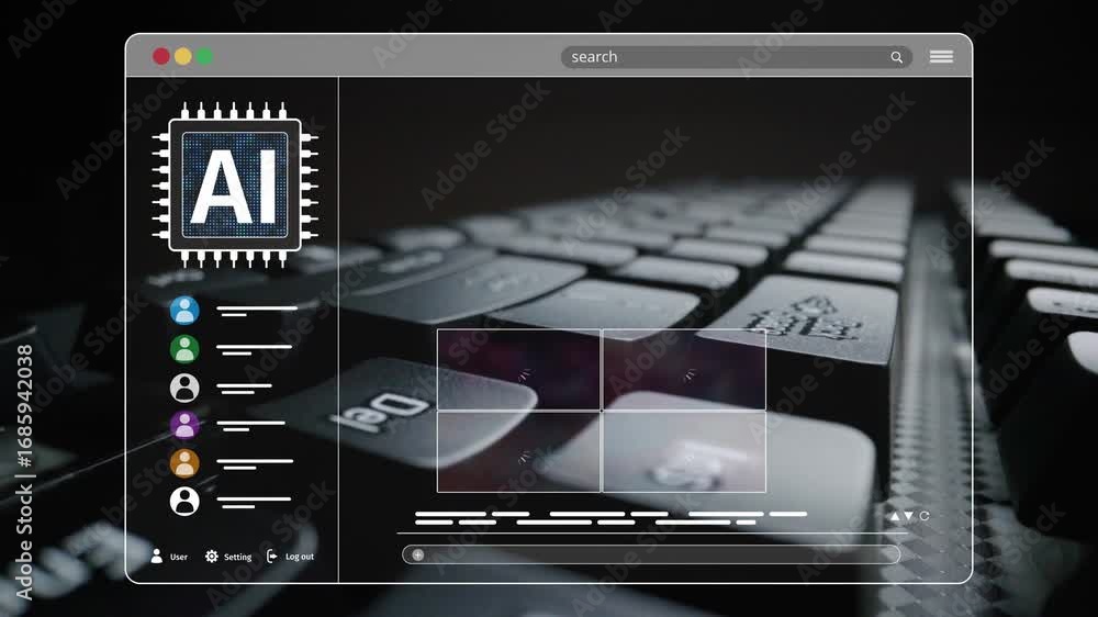 AI platform generating art images with dynamic interface. AI-generated ...