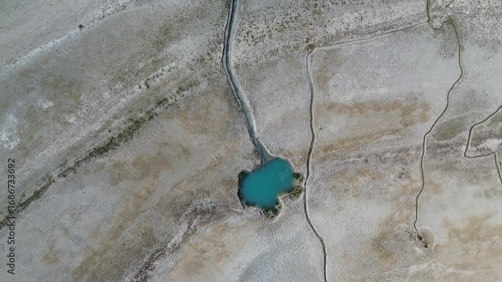 The magnificent surface view and the water wells formed by the water ...