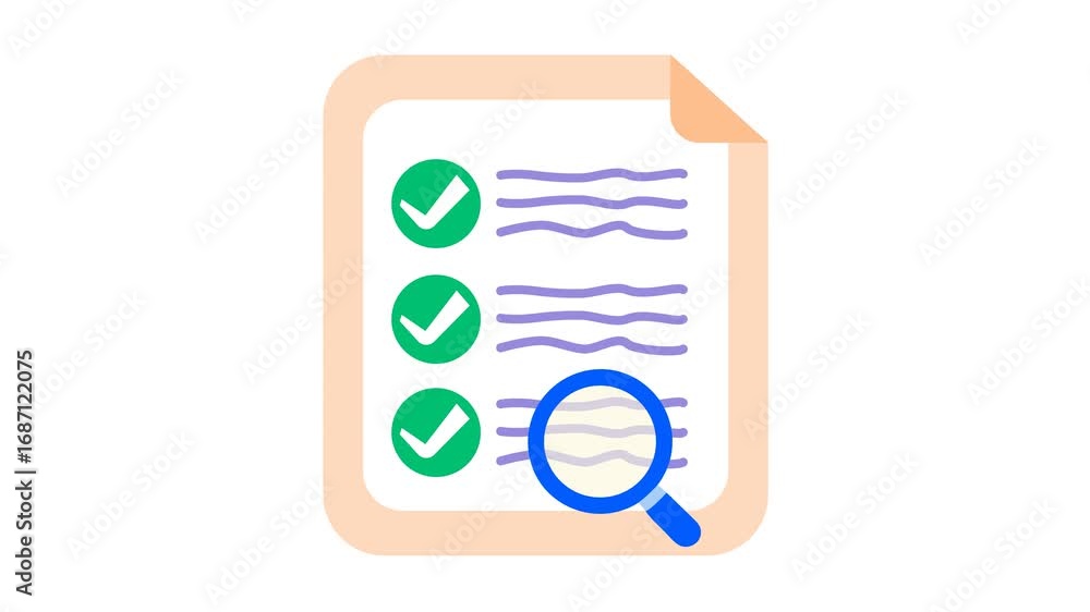 Approved checkmark on the to-do list review and completion survey icon ...