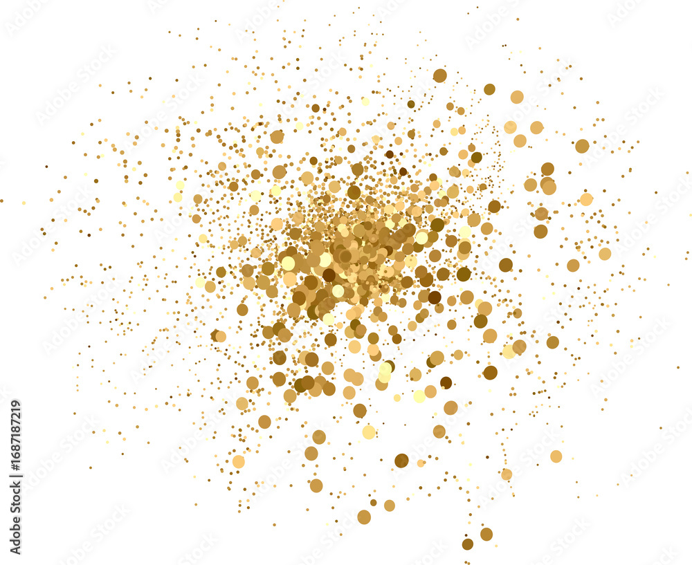 Abstract Shiny Gold Glitter design element. Golden Shimmer Splash. New ...