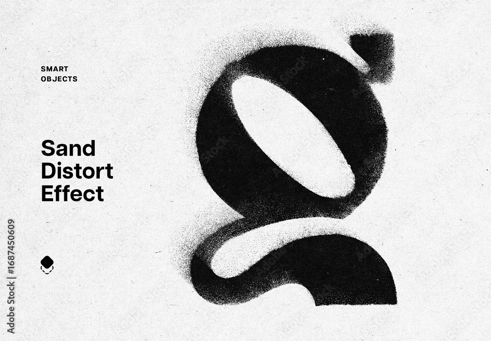 Sand Distortion Logo Effect Mockup Stock Template | Adobe Stock