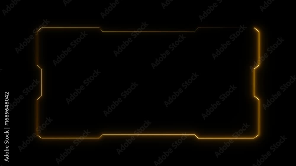 Futuristic digital HUD cyber frame technology for video overlay ...